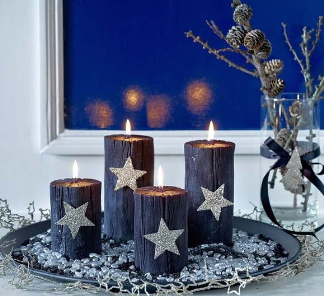 Восхитительные новогодние идеи оформления свечей
